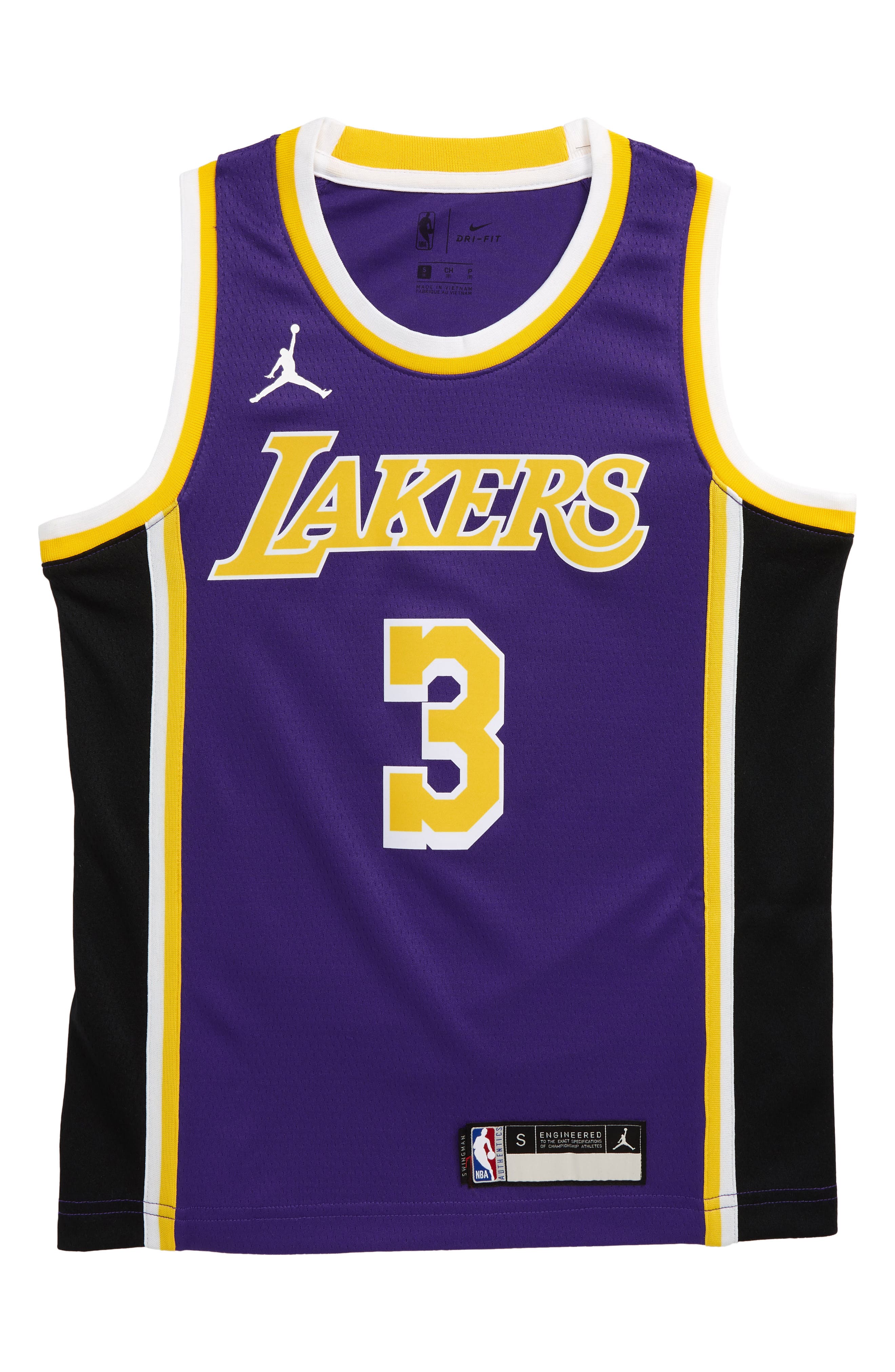 Nike Kids' Dri-FIT NBA Icon Edition Los Angeles Lakers Anthony Davis ...
