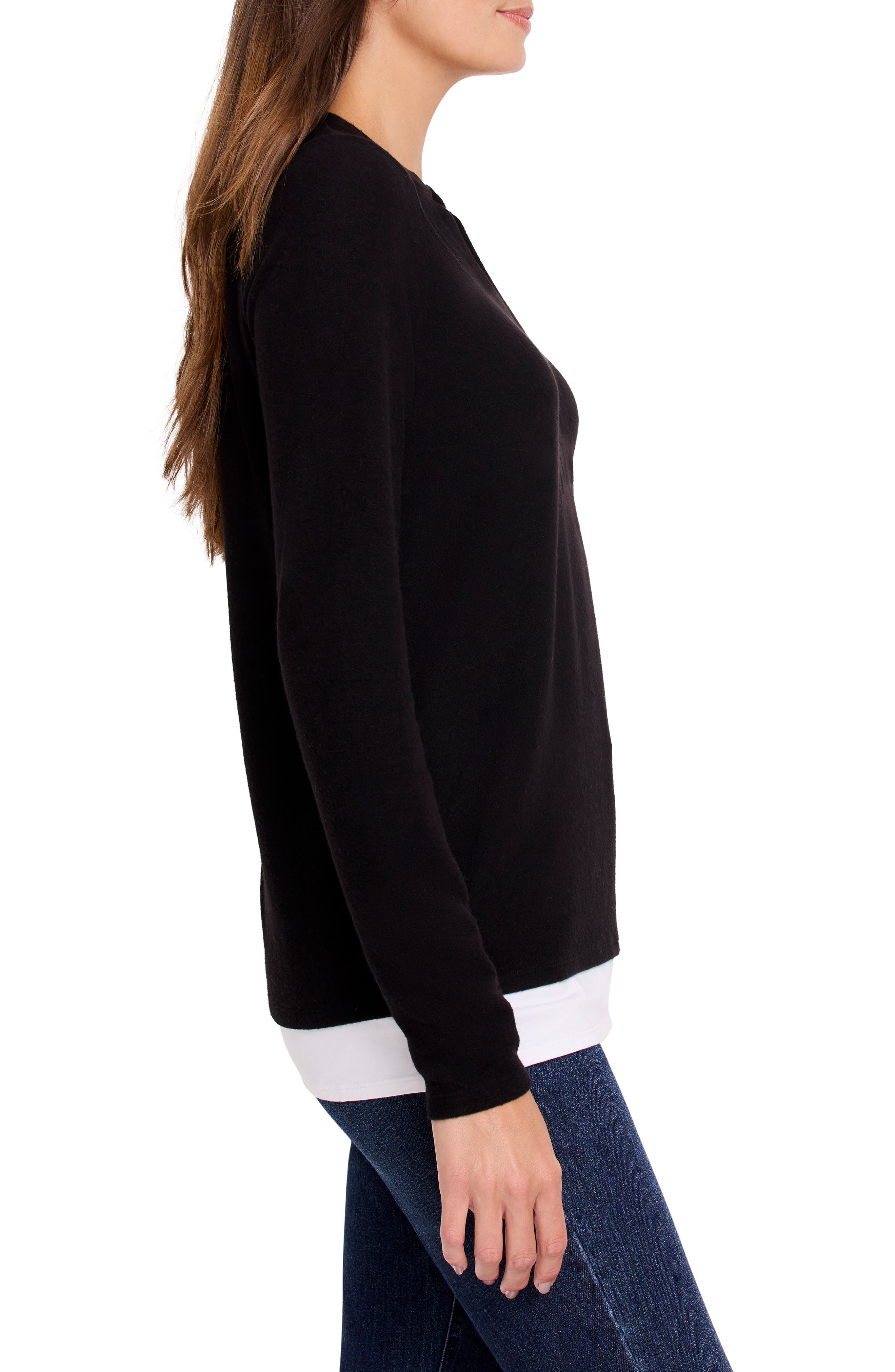 NZT by NIC+ZOE Cozy Mixed Media Layered Top | Nordstromrack