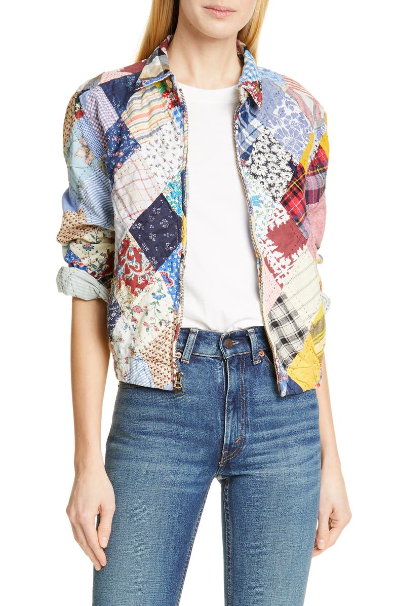 Polo Ralph Lauren Patchwork Cotton & Linen Jacket | Nordstrom