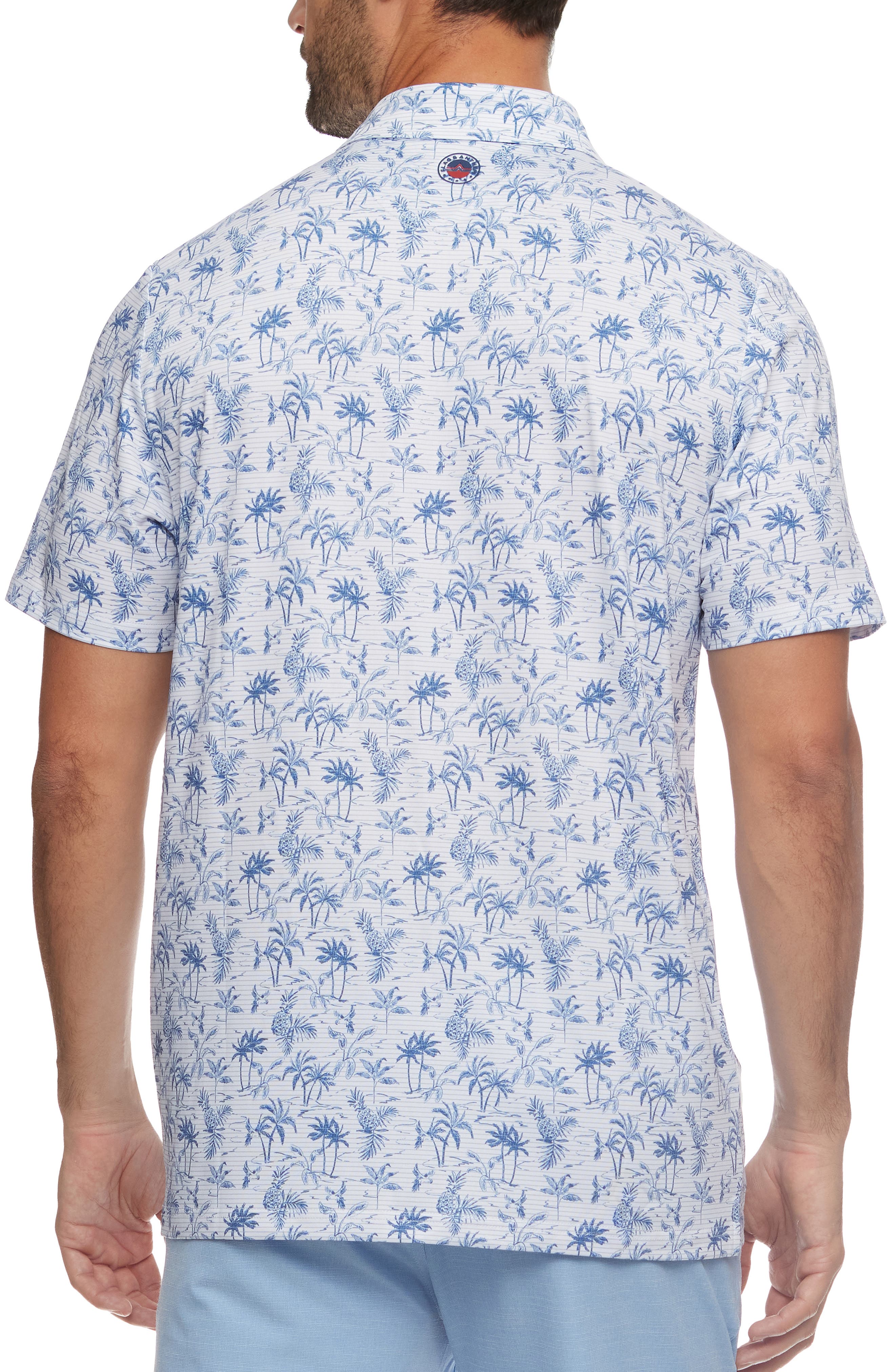 FLAG AND ANTHEM Tropical Palm Tree Print Short Sleeve Performance Shirt ...