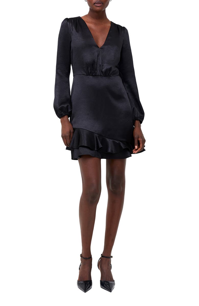 French Connection Denney Long Sleeve Satin Cocktail Dress | Nordstromrack