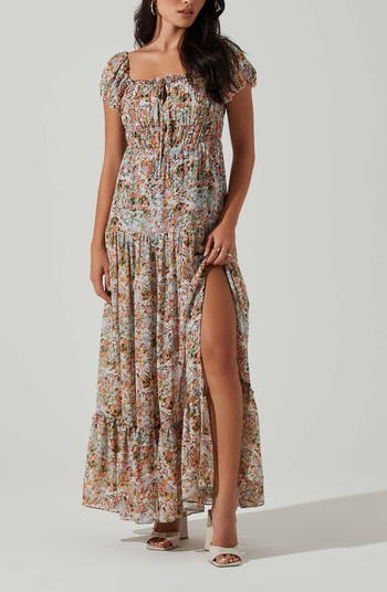 ASTR the Label Roseline Floral Smocked Maxi Sundress | Nordstromrack