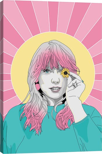 iCanvas Taylor Swift by Sammy Gorin Canvas Wall Art - 18" x 26 ...