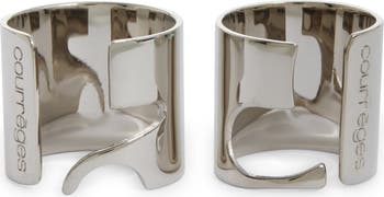 Courrèges Set of 2 AC Logo Brass Rings | Nordstrom