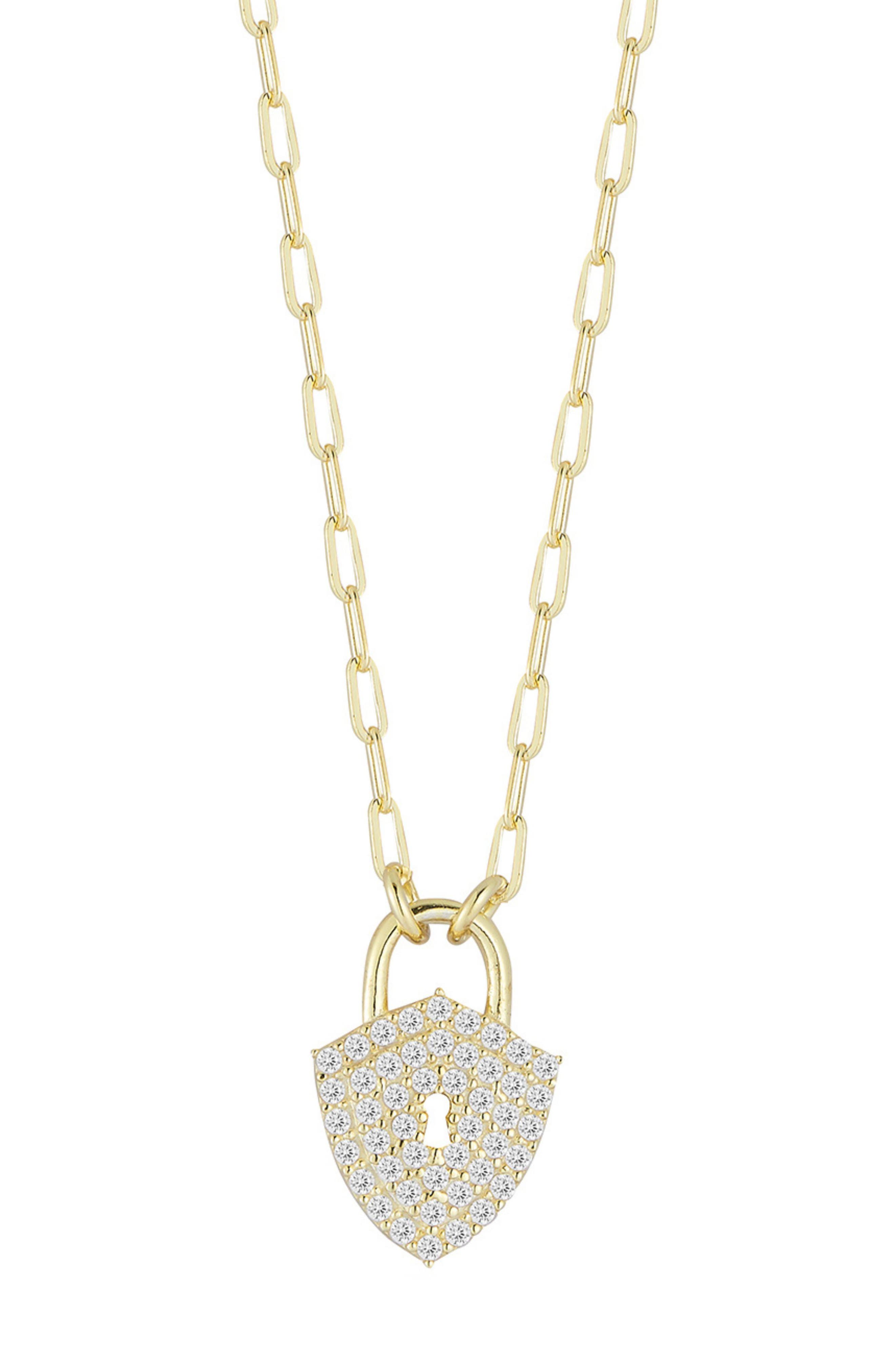 SPHERA MILANO Cubic Zirconia Shield Pendant Necklace | Nordstromrack