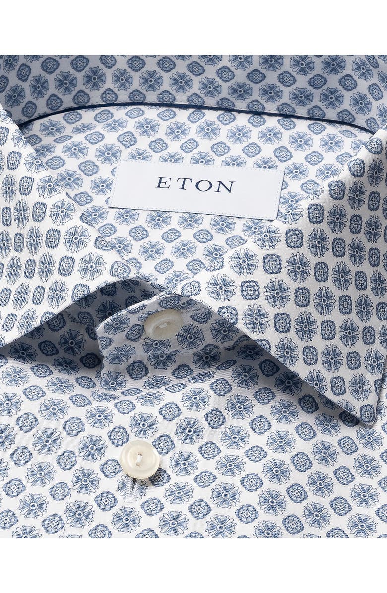 Eton Super Slim Fit Medallion Print Cotton Dress Shirt | Nordstromrack