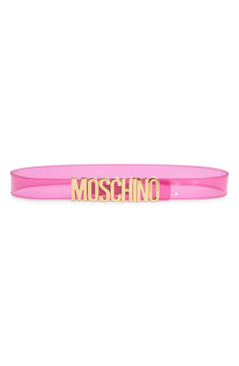 Moschino Logo Buckle PVC Belt | Nordstromrack