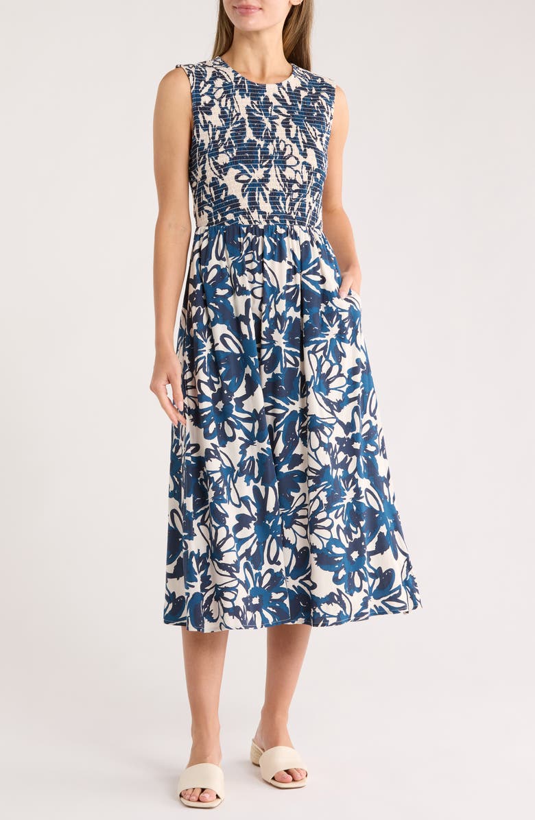 Calvin Klein Smock Top Midi Dress | Nordstromrack