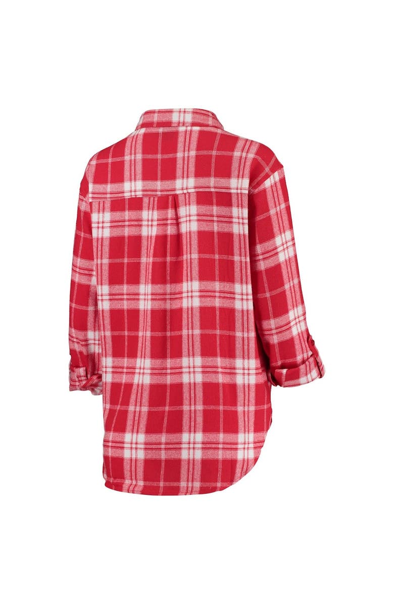 UG APPAREL Women's Scarlet Ohio State Buckeyes Missy Boyfriend Plaid ...