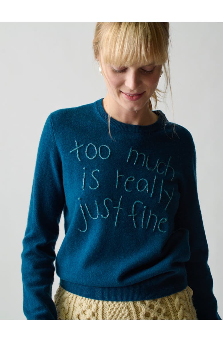 Lingua Franca Too Much is Really Just Fine Crewneck | Nordstrom