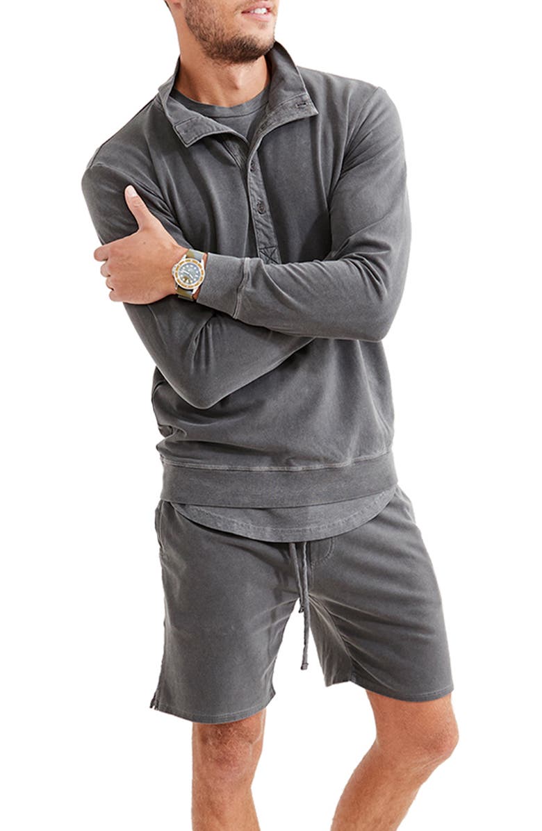 Goodlife Sun-Faded Micro Terry Quarter Button Pullover | Nordstromrack