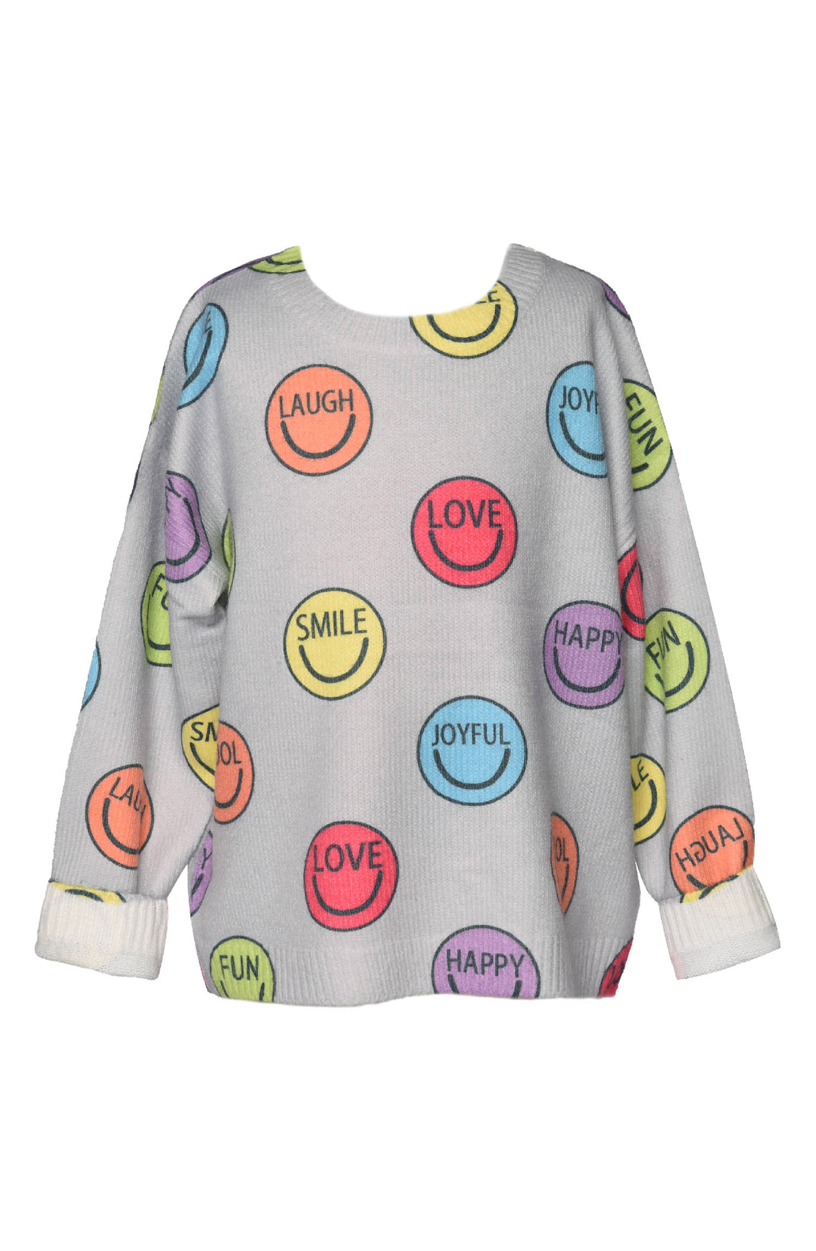 Baby Sara Kids' Smiley Face V-Day Sweater | Nordstromrack