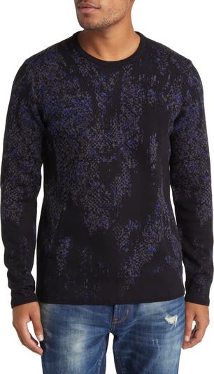 John Varvatos Vernon Python Print Crewneck Sweater | Nordstrom