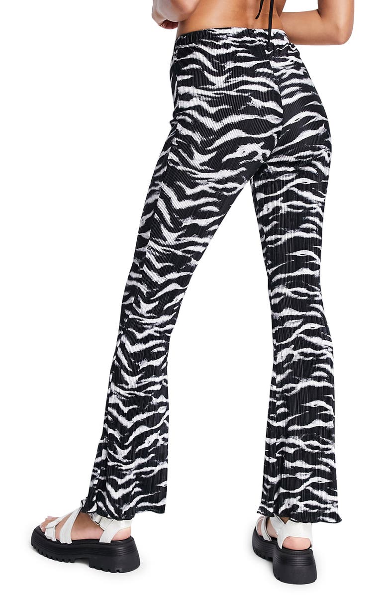 Topshop Zebra Print Plisse Trousers | Nordstromrack