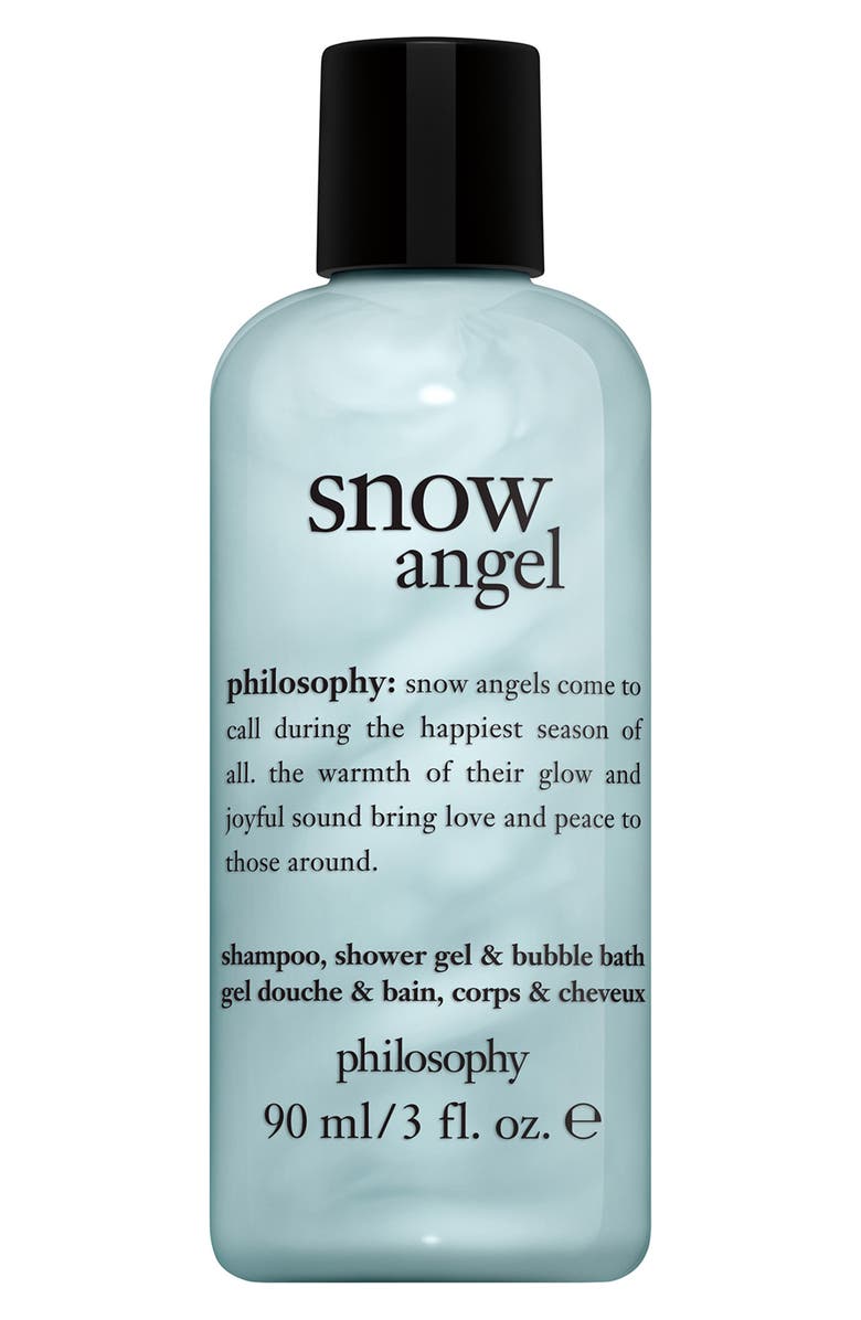 philosophy travel size snow angel shampoo, shower gel & bubble bath ...