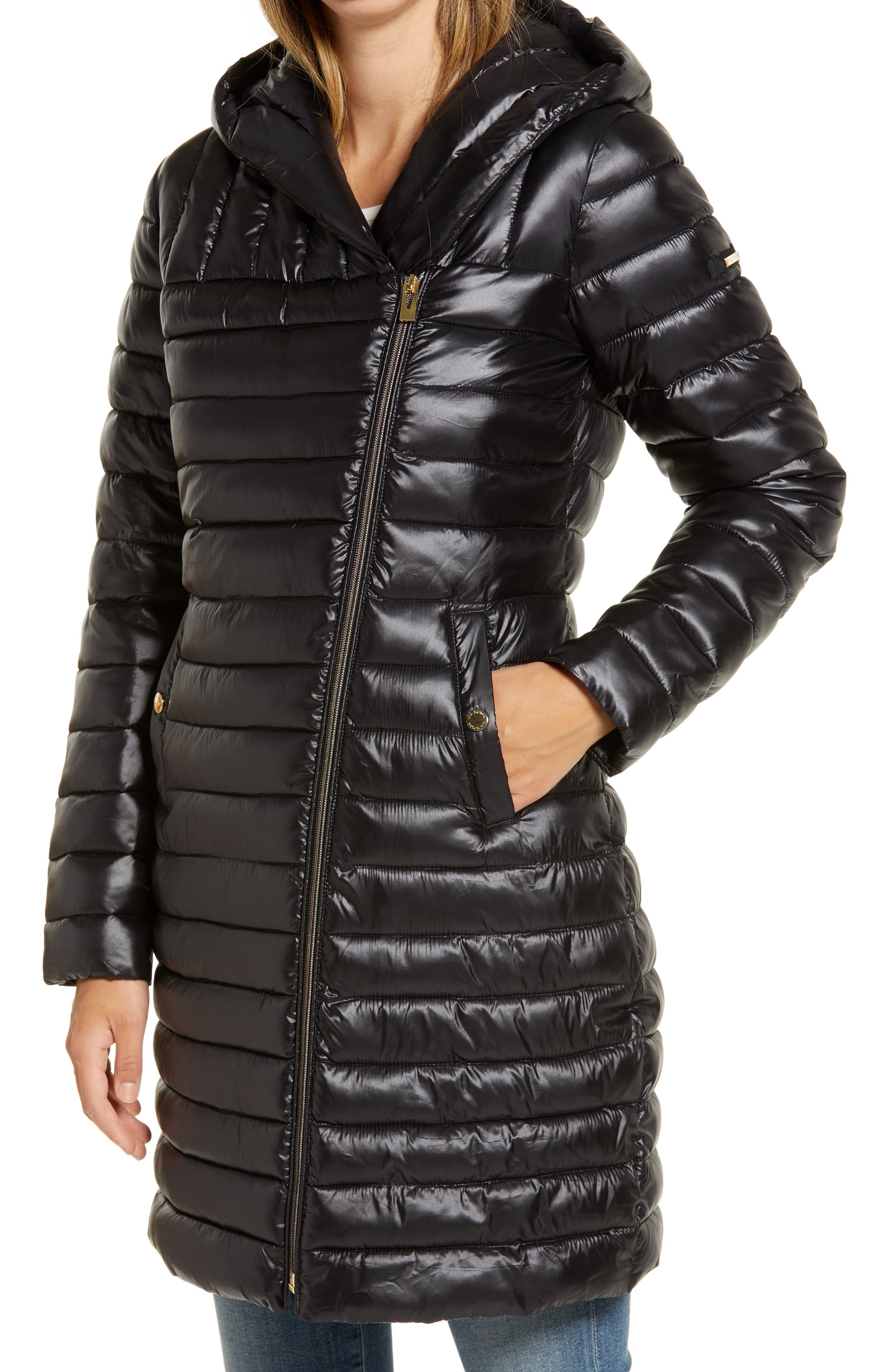 Via Spiga Hooded Packable Puffer Coat | Nordstrom
