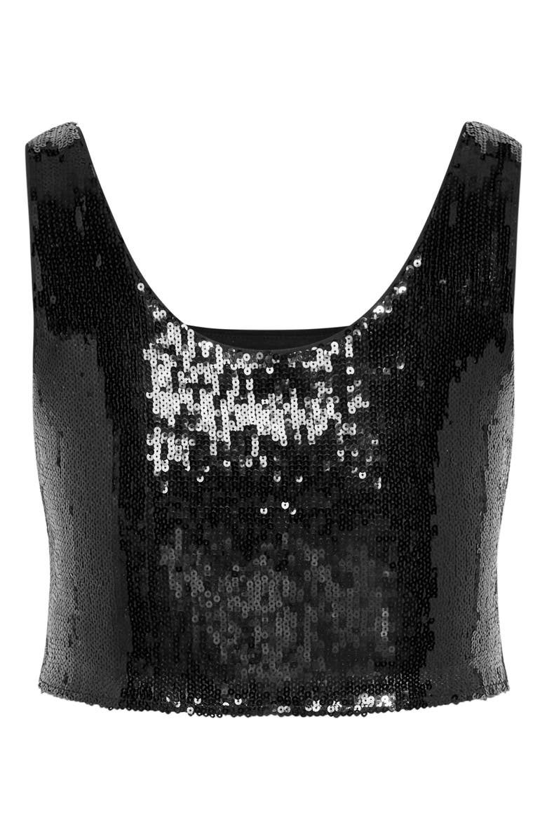 City Chic Savanna Sequin Crop Tank | Nordstromrack