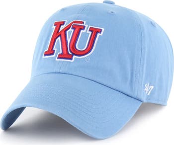 '47 Men's '47 Light Blue Kansas Jayhawks Vault Clean Up Adjustable Hat ...