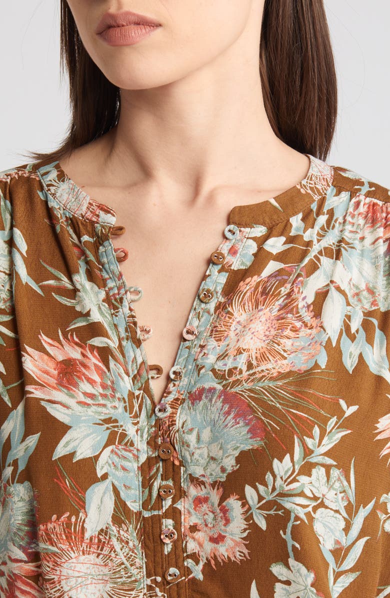 Treasure & Bond Print Crepe Popover Top | Nordstromrack