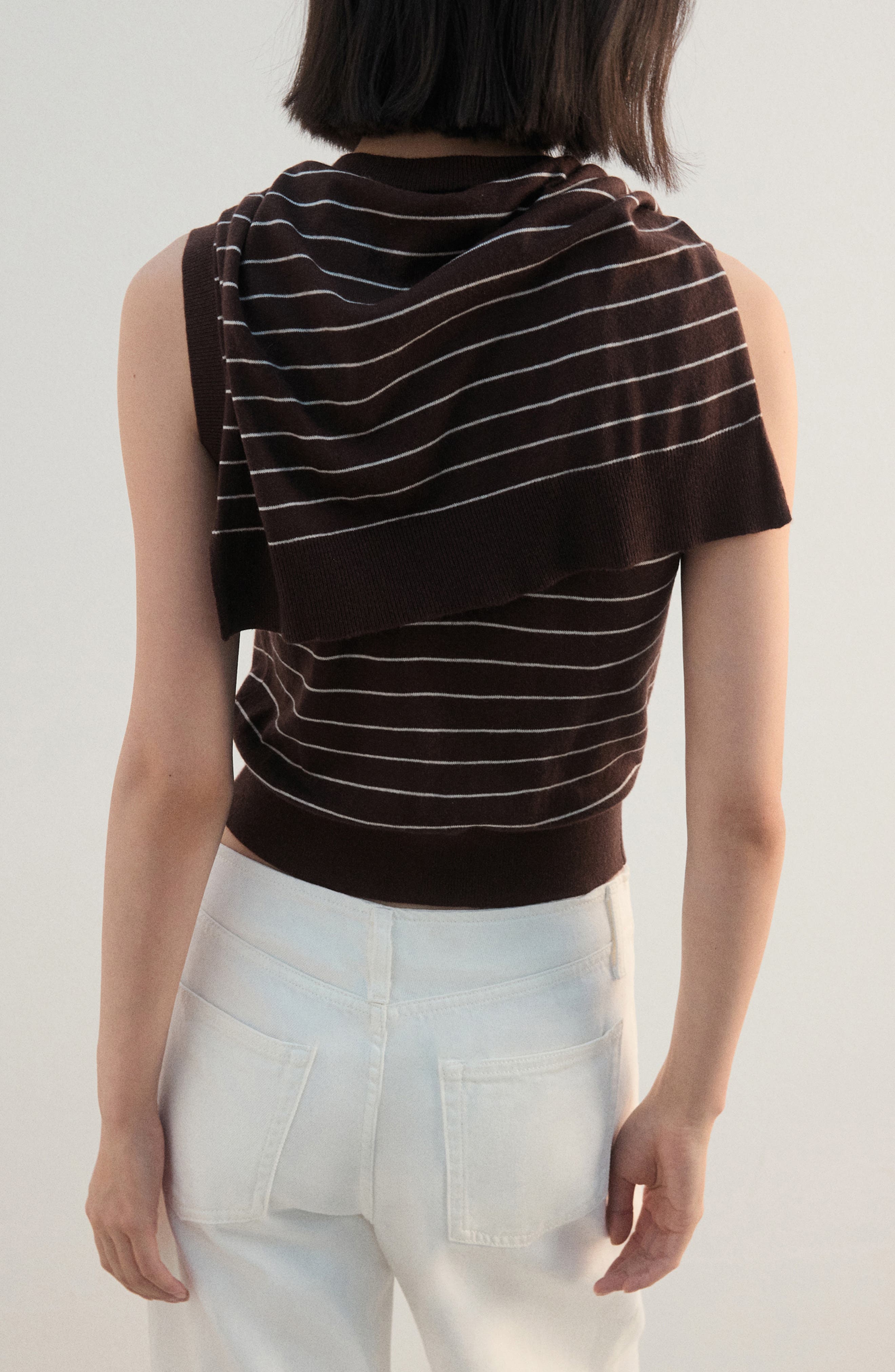 MANGO Tie Neck Sweater Vest | Nordstrom