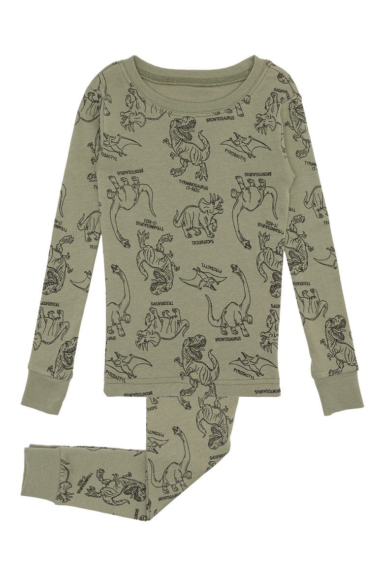 Petit Lem Kids' Hear Me Roar Fitted Two-Piece Pajama Set | Nordstromrack
