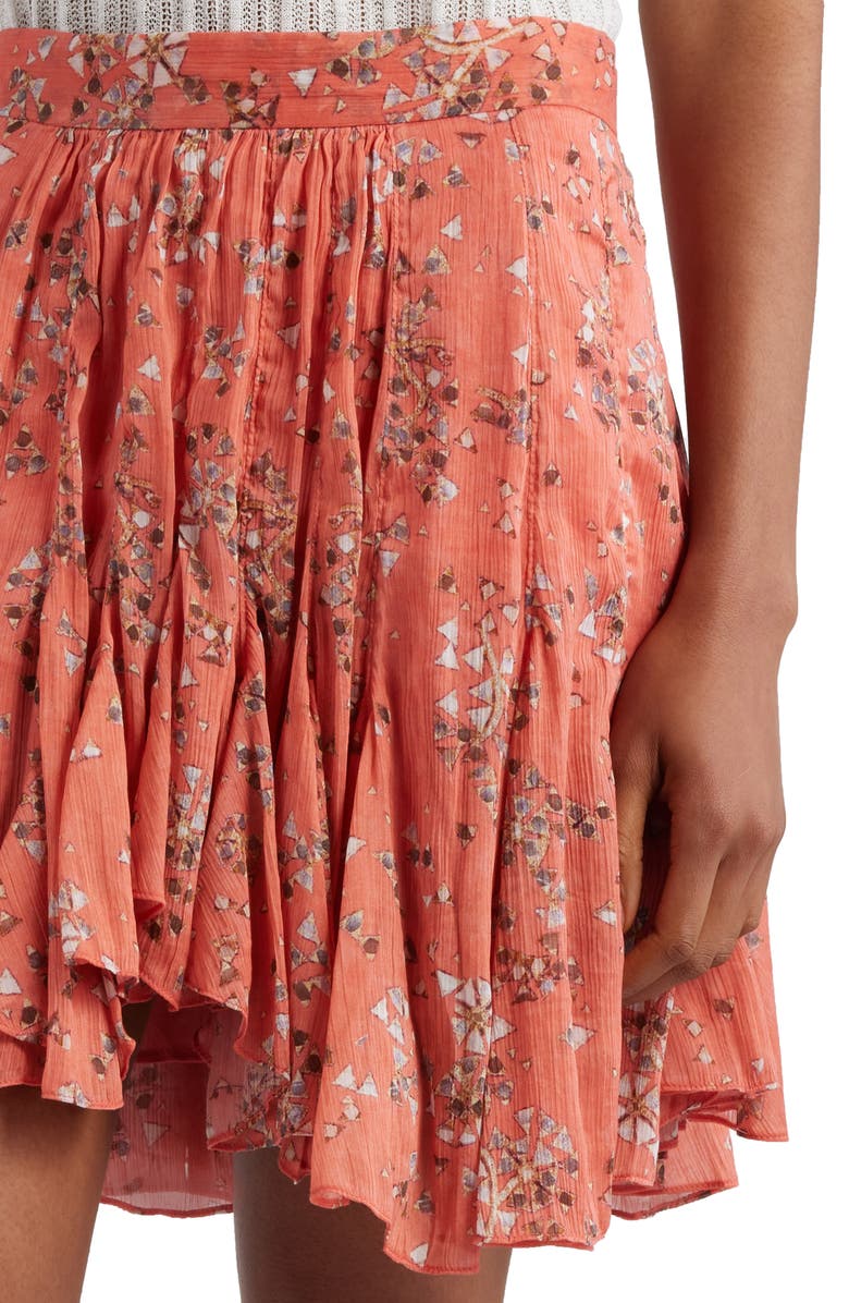 Isabel Marant Anael Floral Cotton & Silk Chiffon Skirt | Nordstromrack