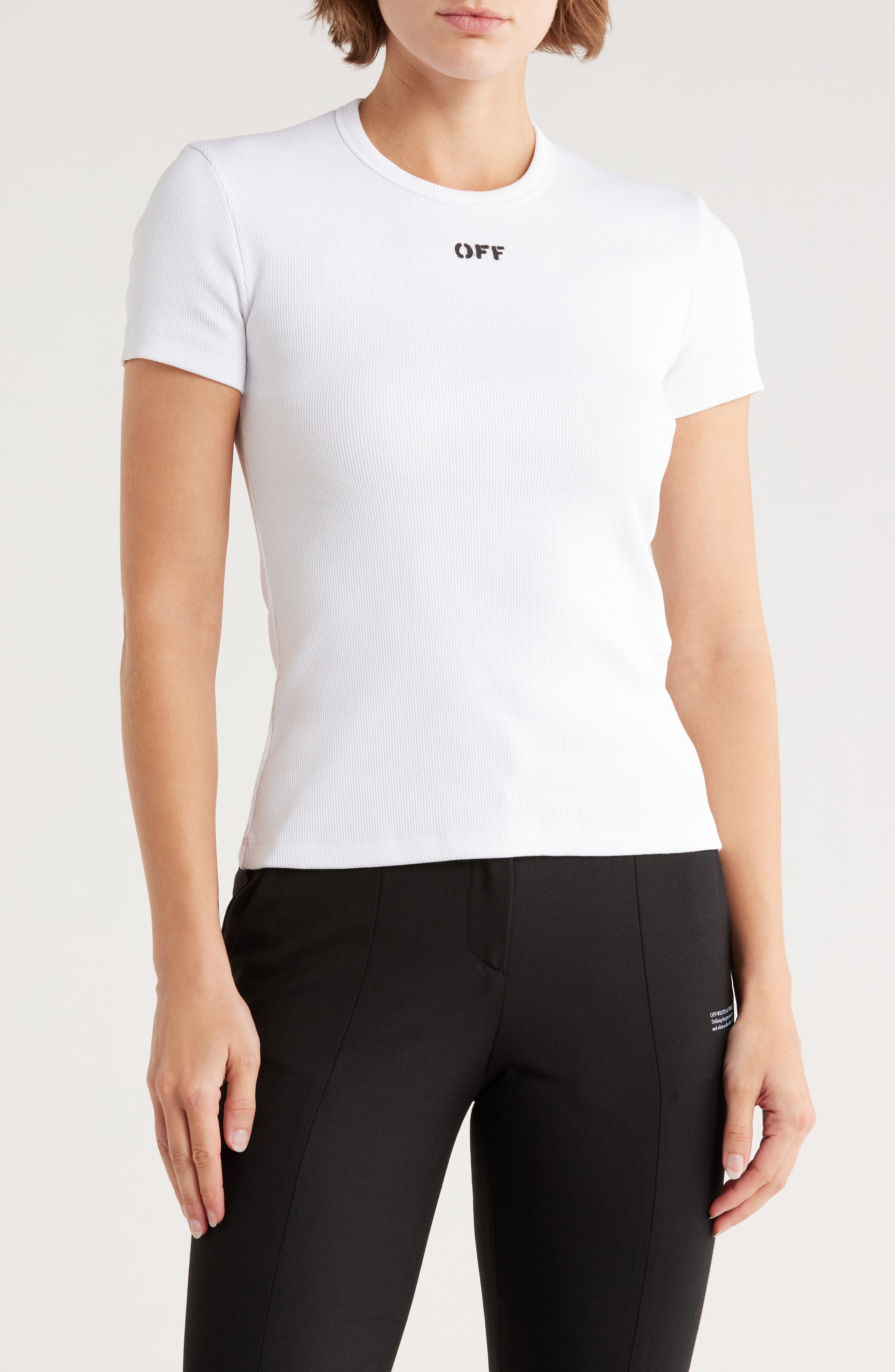 Off-White Off Stamp Rib Basic Tee | Nordstromrack