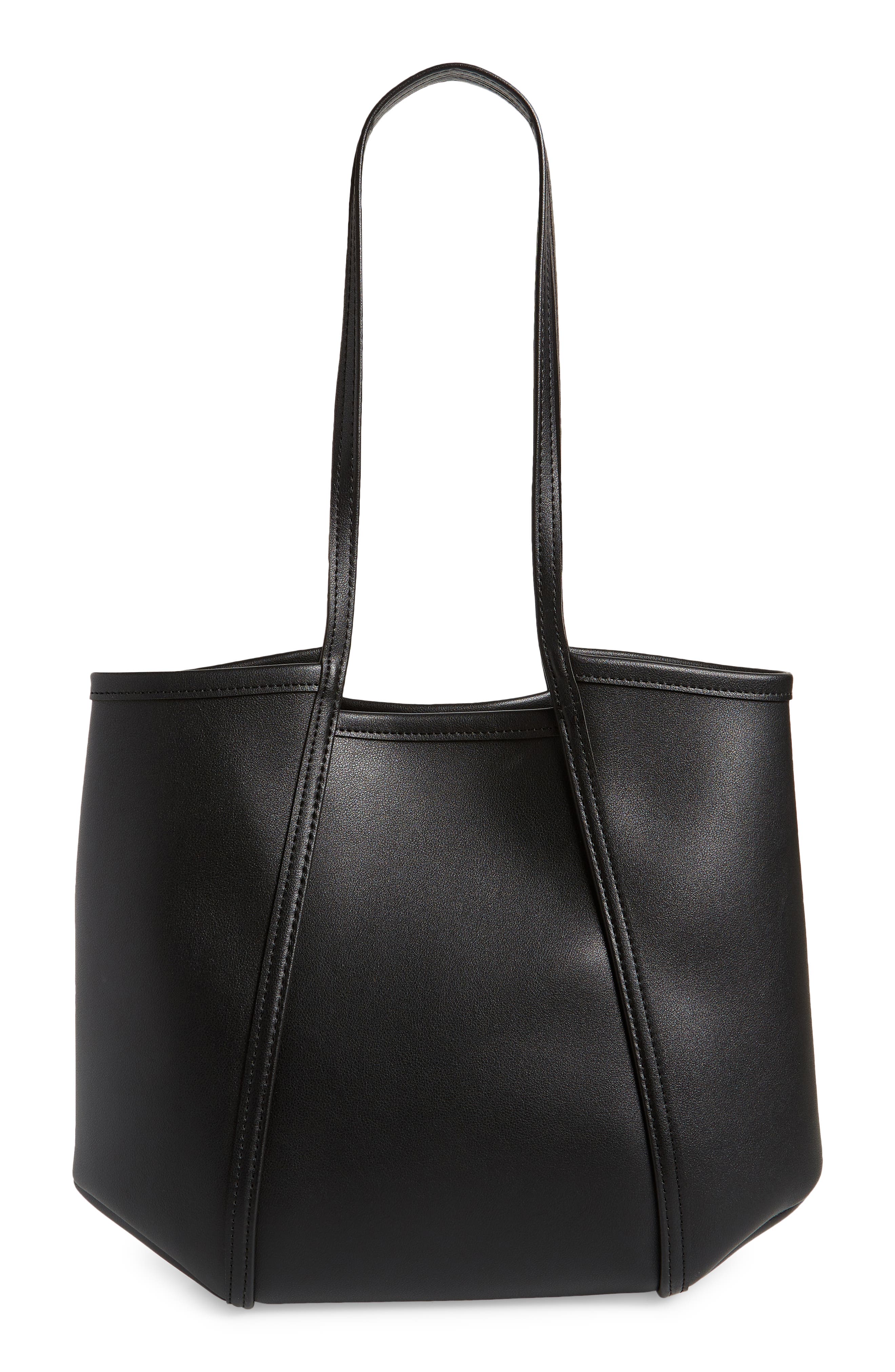 Street Level Structured Faux Leather Tote | Nordstrom