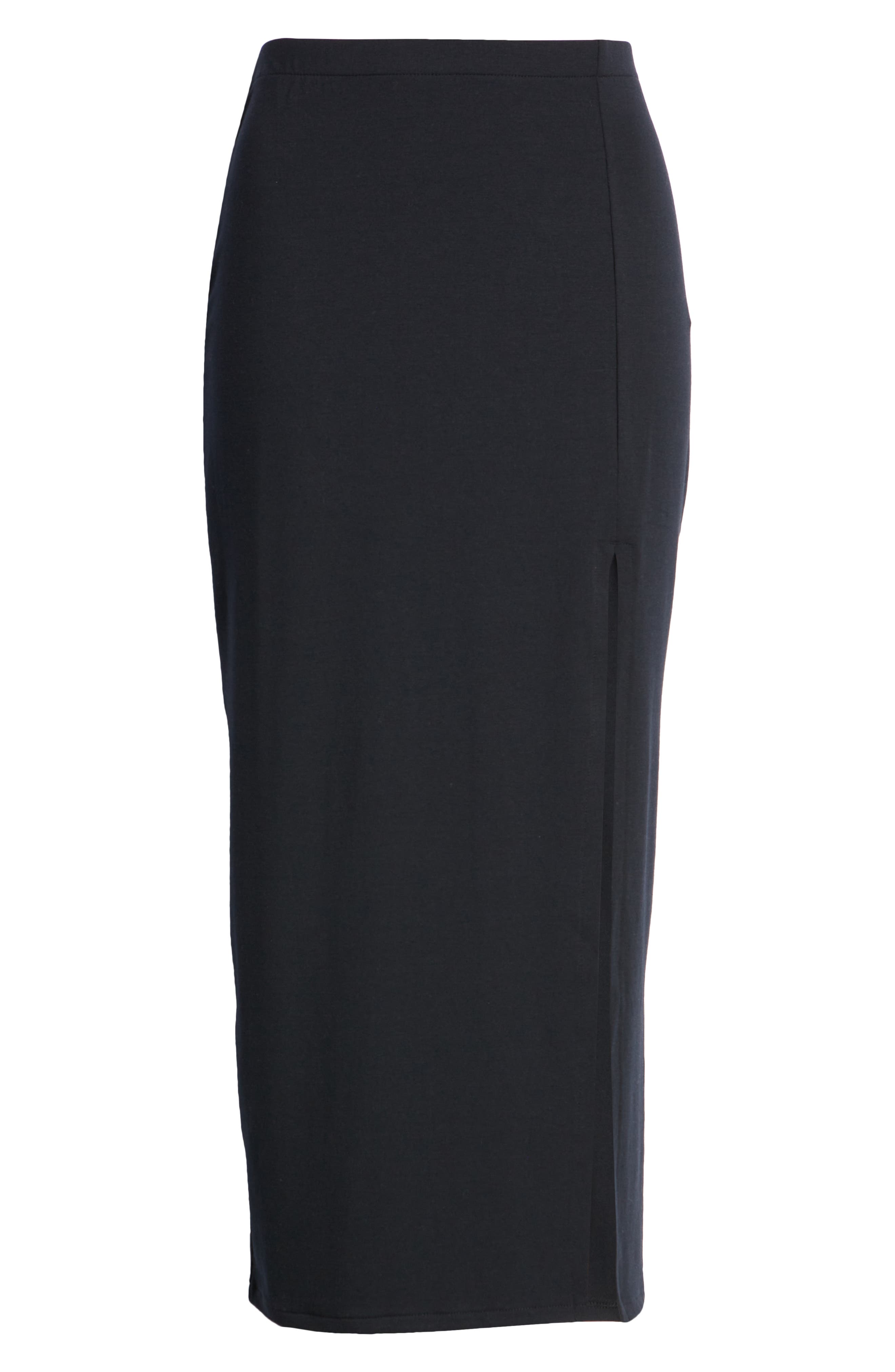 Open Edit Slit Hem Midi Skirt | Nordstrom