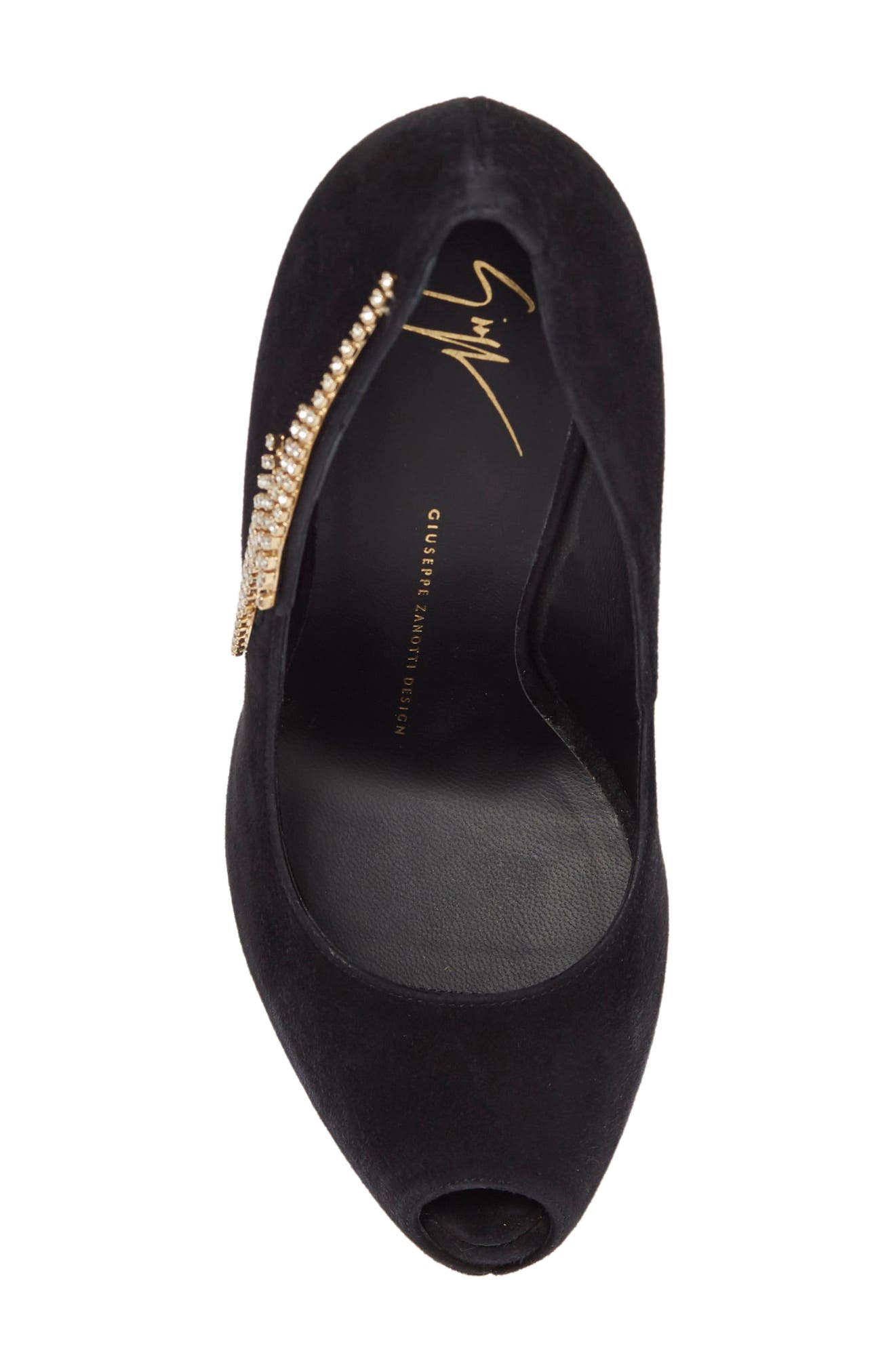 Giuseppe Zanotti Lightning Bolt Peep Toe Stiletto Pump (Women ...