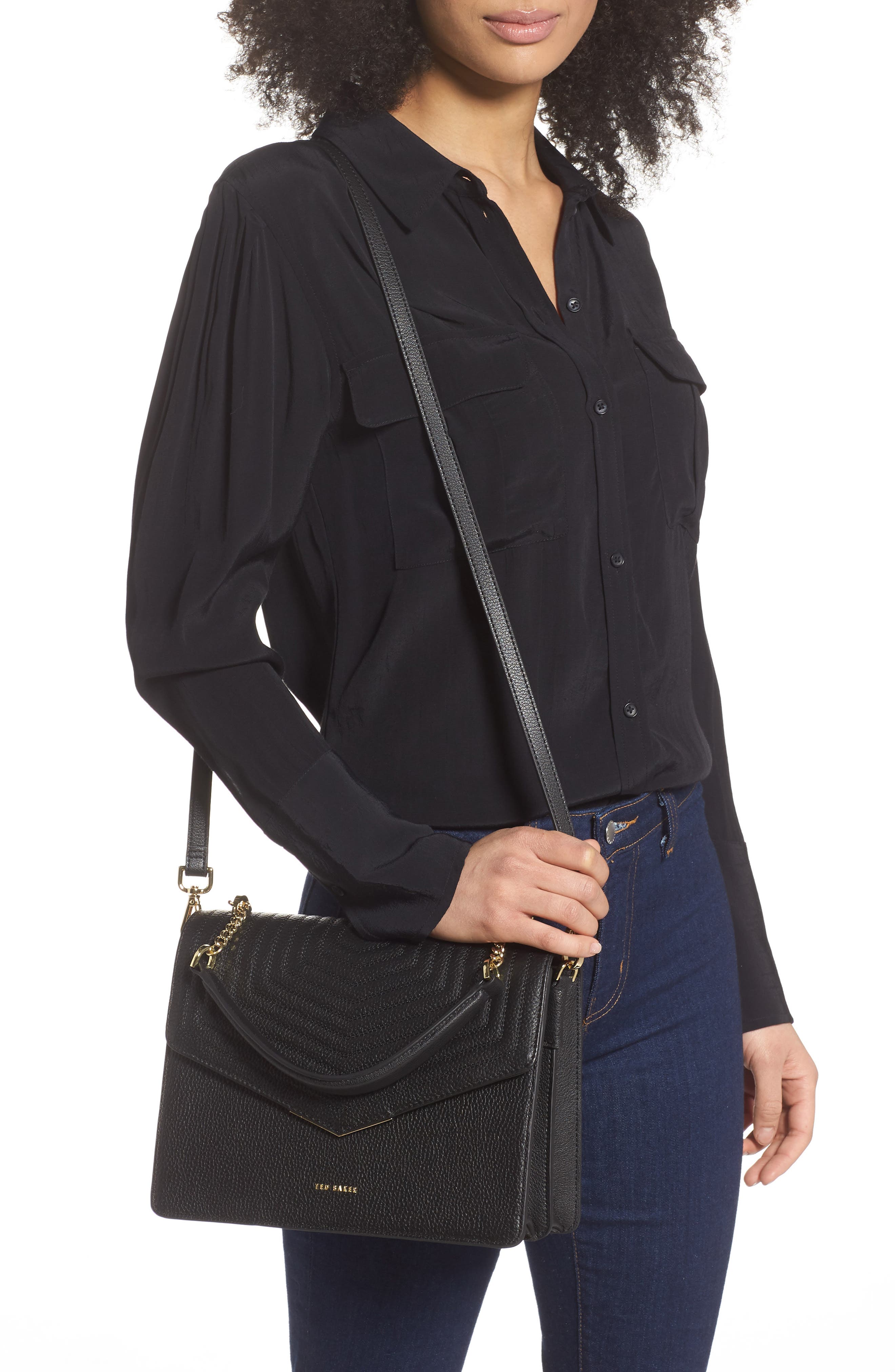 Ted Baker London Brittni Top Handle Leather Envelope Bag | Nordstromrack