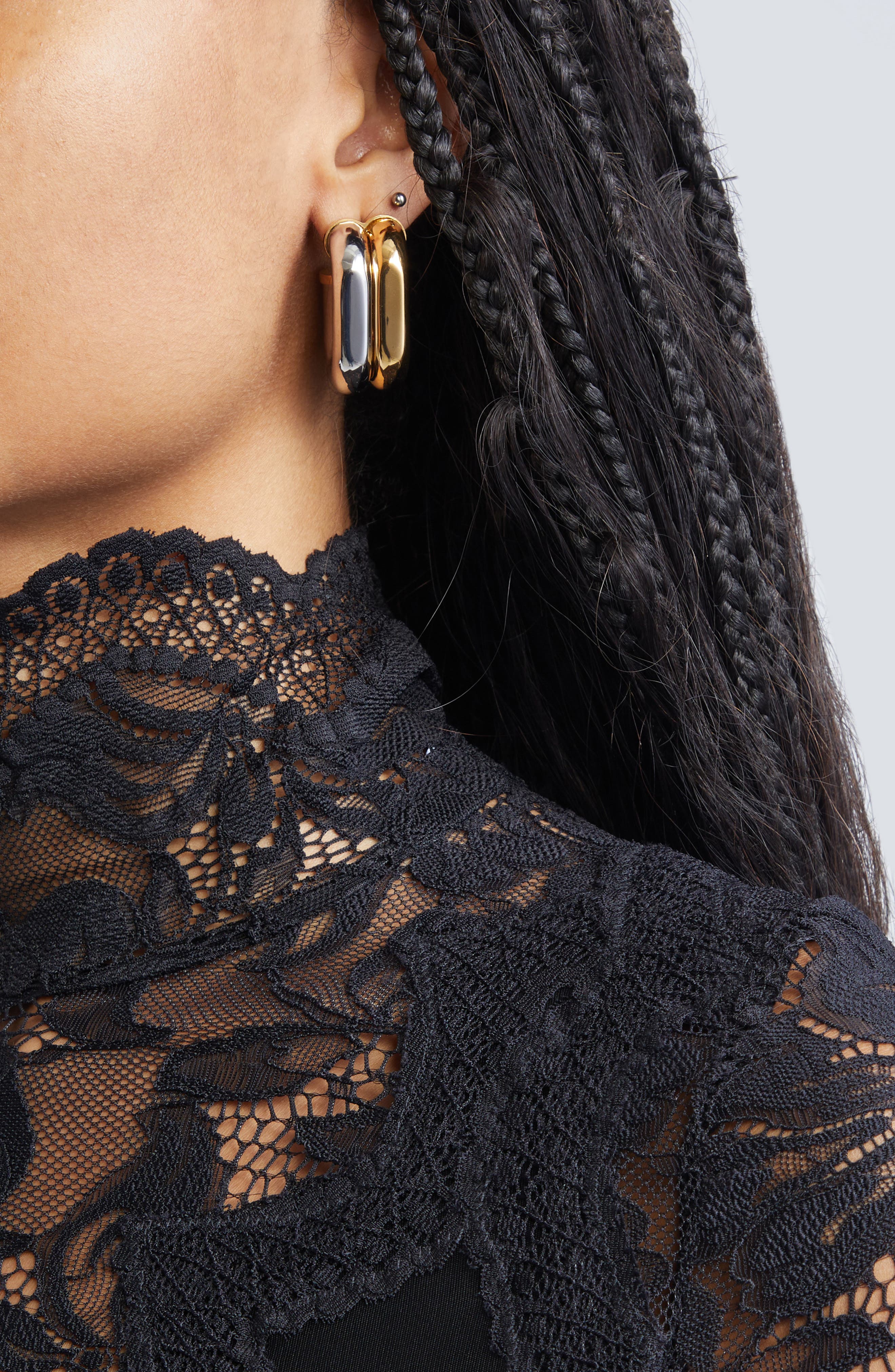 Rabanne XL Link Two-Tone Hoop Earrings | Nordstrom