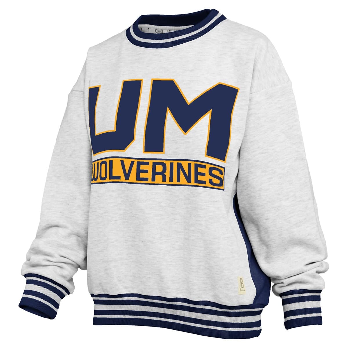 PRESSBOX Women's Pressbox Heather Gray/Navy Michigan Wolverines Endzone ...