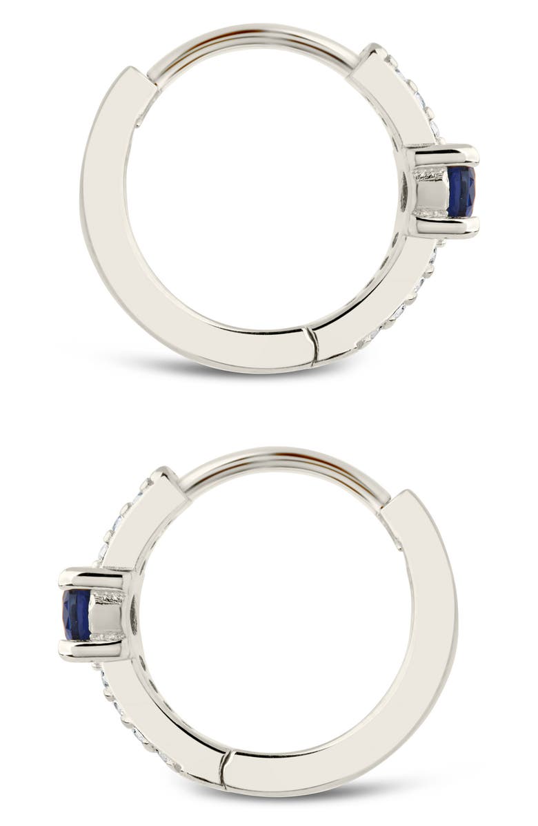 Sterling Forever Sterling Silver & CZ Enzo Micro Hoop Earrings ...