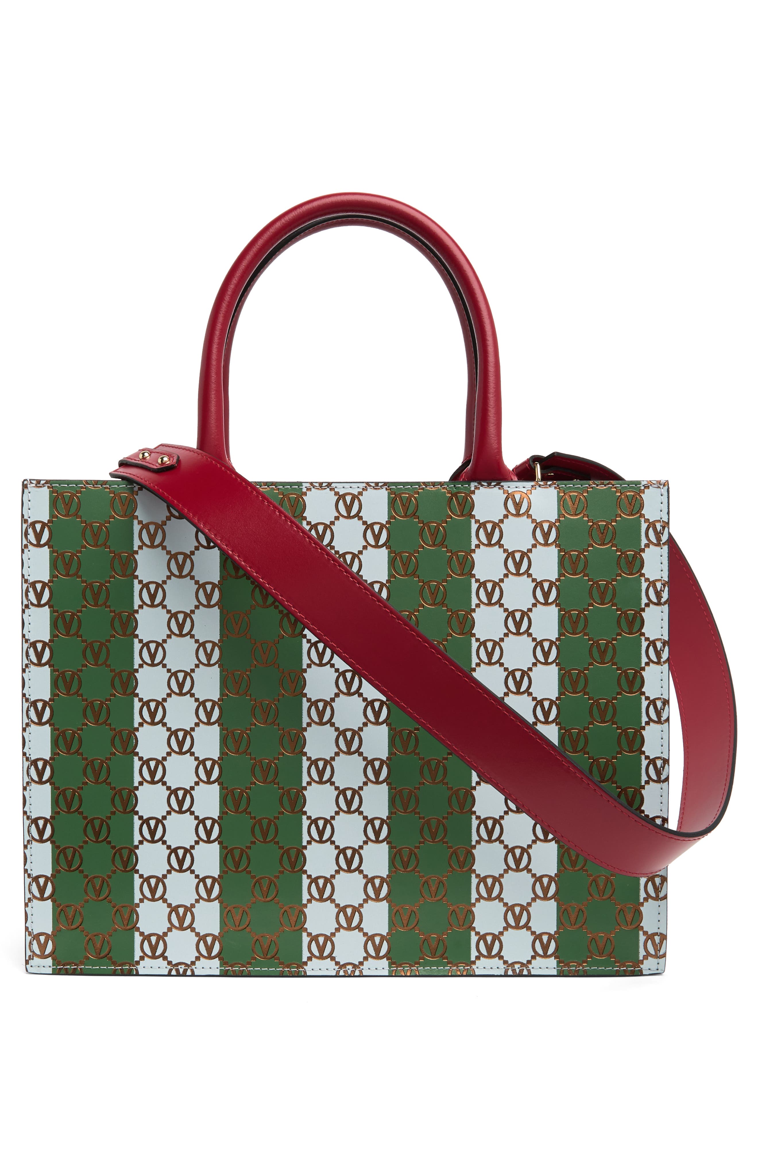 VALENTINO BY MARIO VALENTINO Victoria Monogram Stripe Tote | Nordstromrack