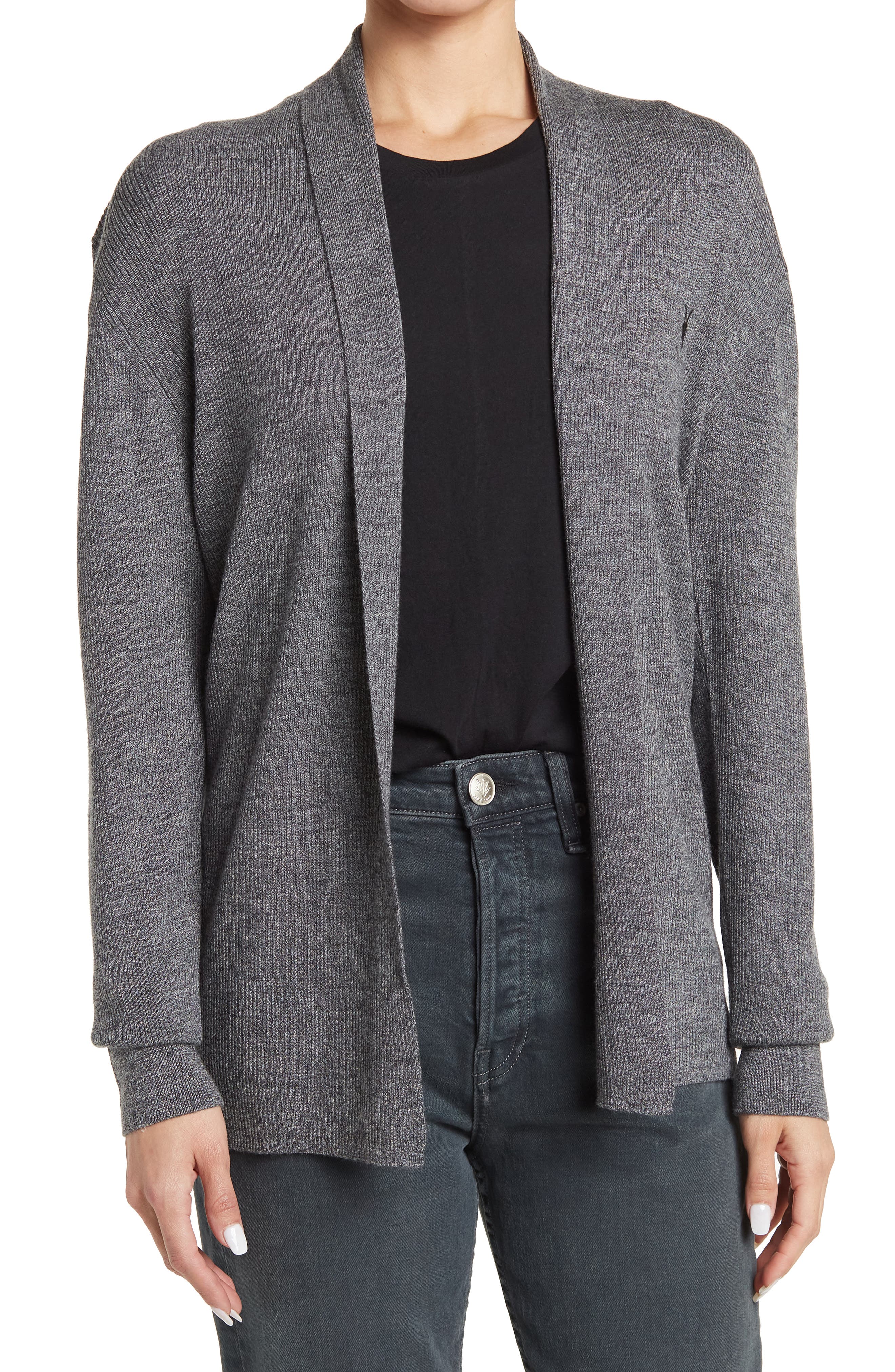AllSaints Mode Slim Fit Merino Wool Cardigan | Nordstromrack
