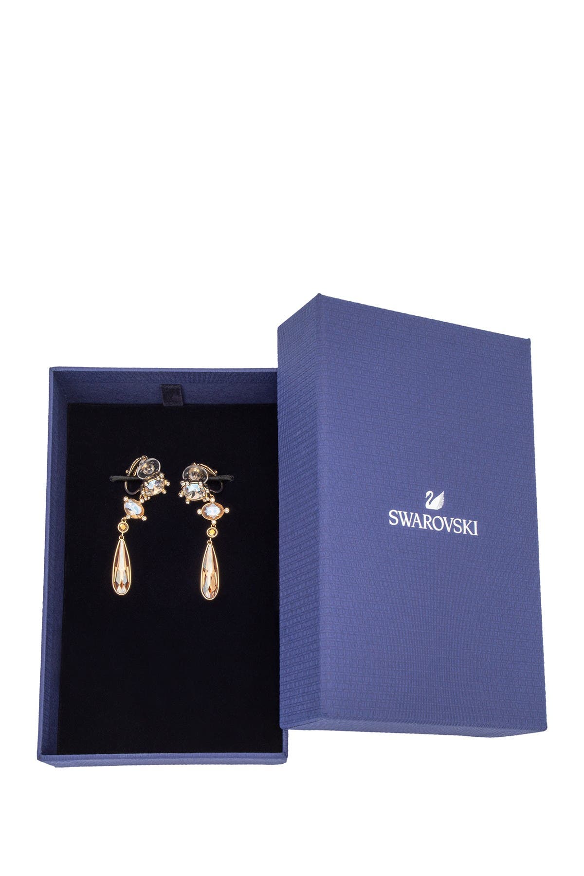 Swarovski Olive 23K Yellow Gold Plated Yellow & Clear Swarovski Crystal ...