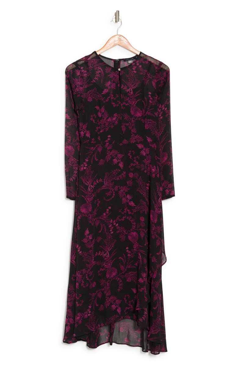 Tommy Hilfiger Milano Long Sleeve Chiffon Midi Dress | Nordstromrack