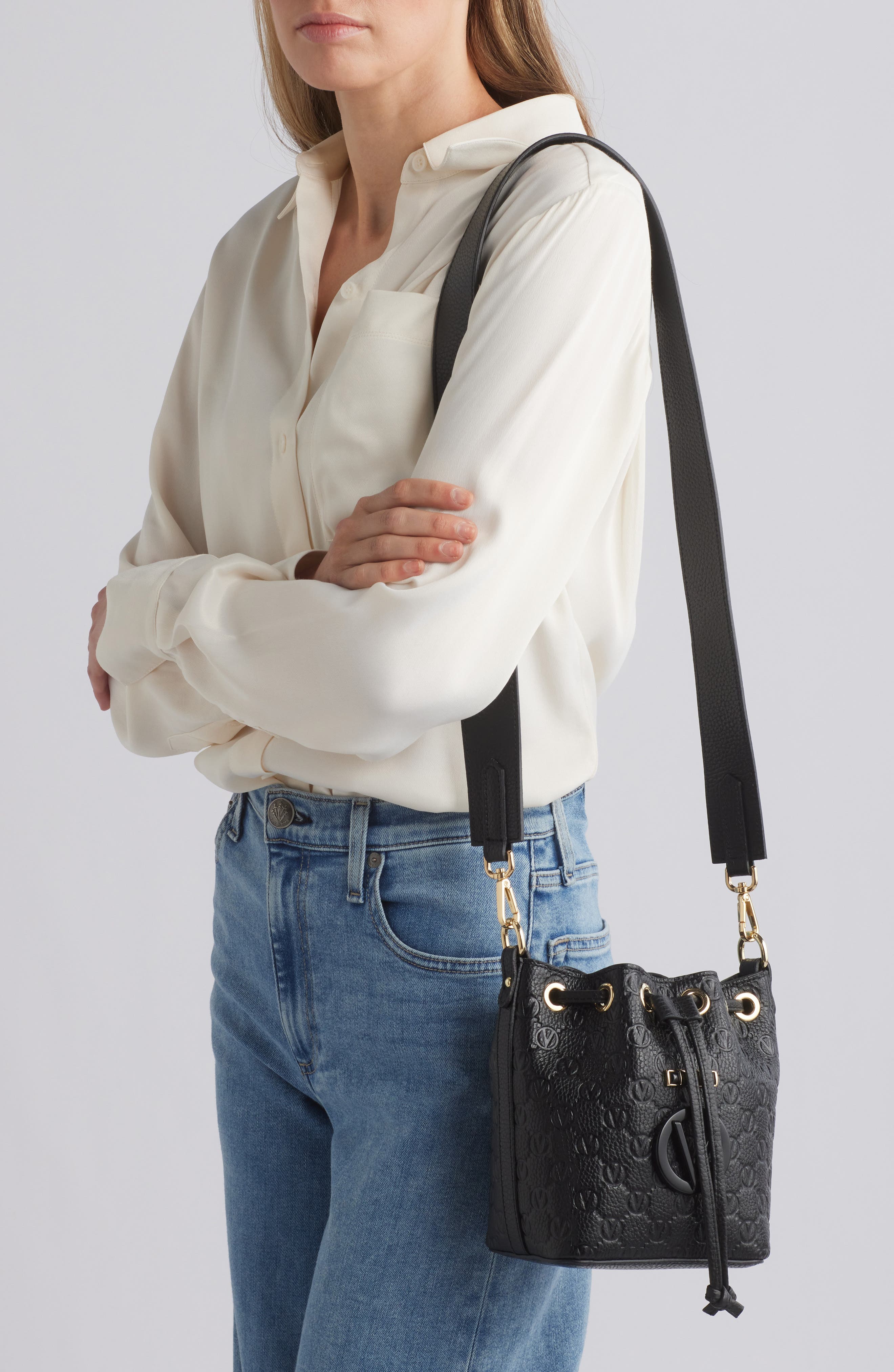 VALENTINO BY MARIO VALENTINO Jules Dollaro Monogram Leather Crossbody ...