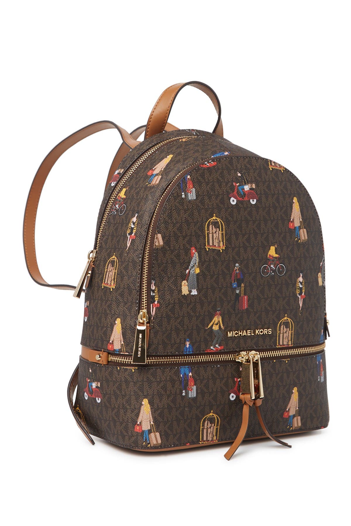 MICHAEL Michael Kors Rhea Logo Print Zip Medium Backpack | Nordstromrack