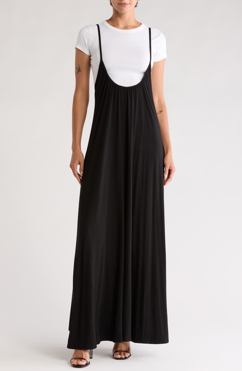 GO COUTURE Shirred Neckline Maxi Dress | Nordstromrack
