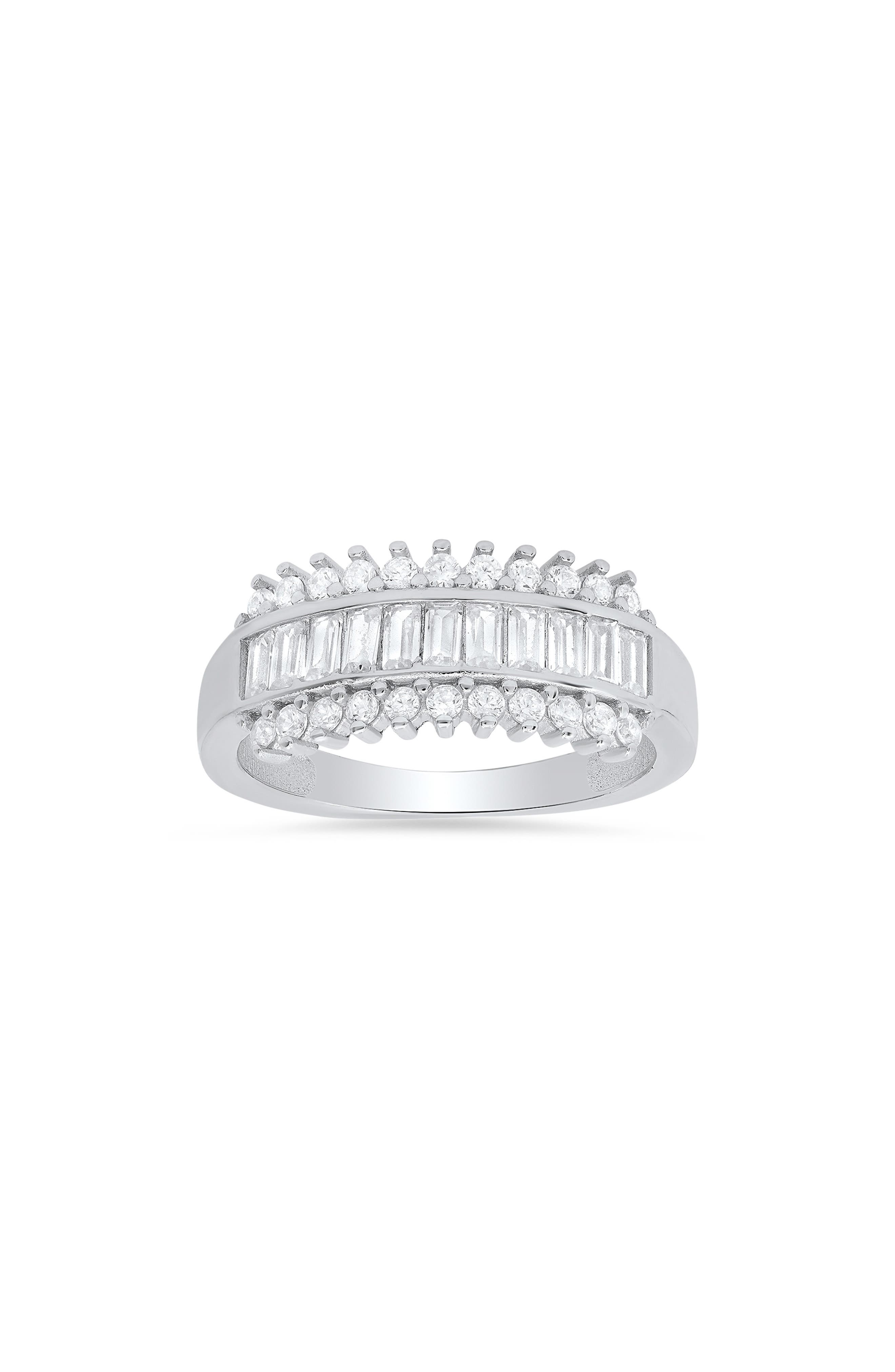 Queen Jewels Sterling Silver CZ Band Ring | Nordstromrack