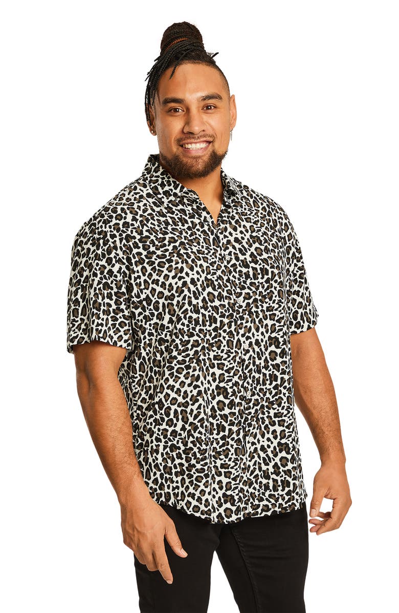 Johnny Bigg Chance Regular Fit Animal Print Short Sleeve Button-Up ...