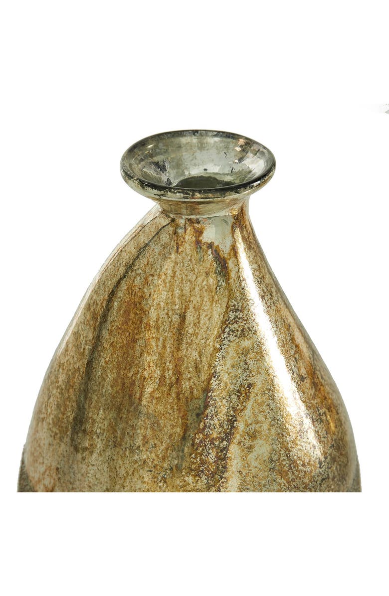 WILLOW ROW Pear-Shaped Glazed Gold Glass Vase, 2-Piece Set | Nordstromrack