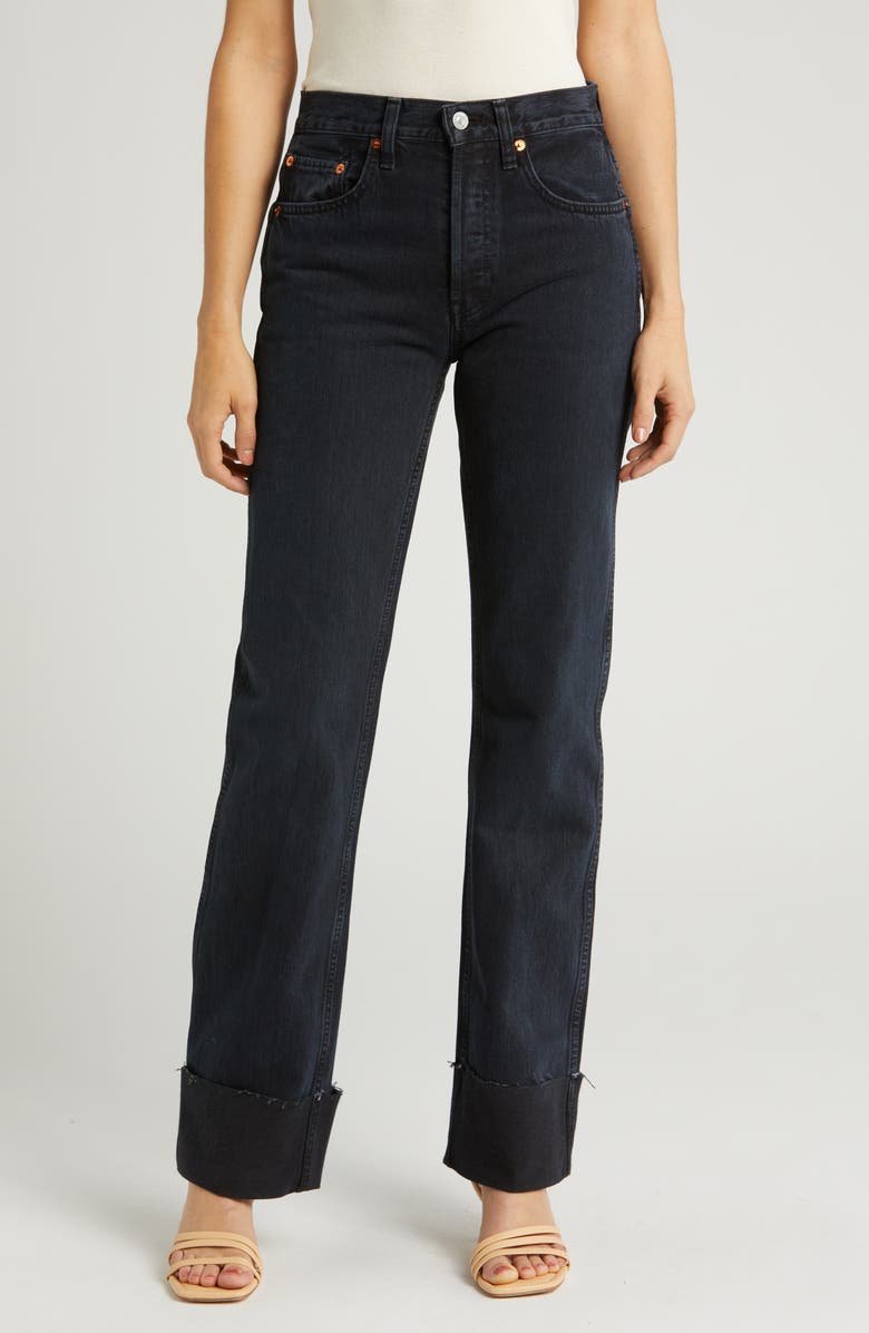 Re/Done High Waist Cuff Narrow Leg Jeans | Nordstromrack