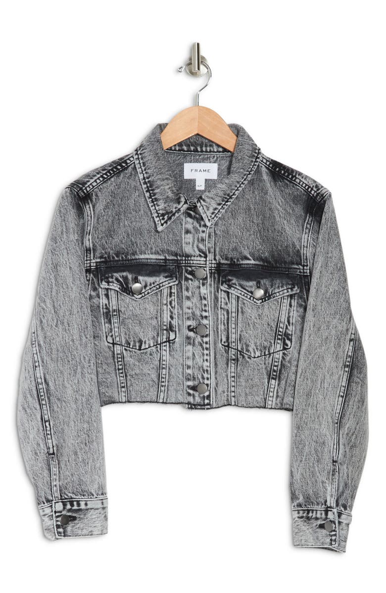 FRAME Ultra Crop Acid Wash Jacket | Nordstromrack