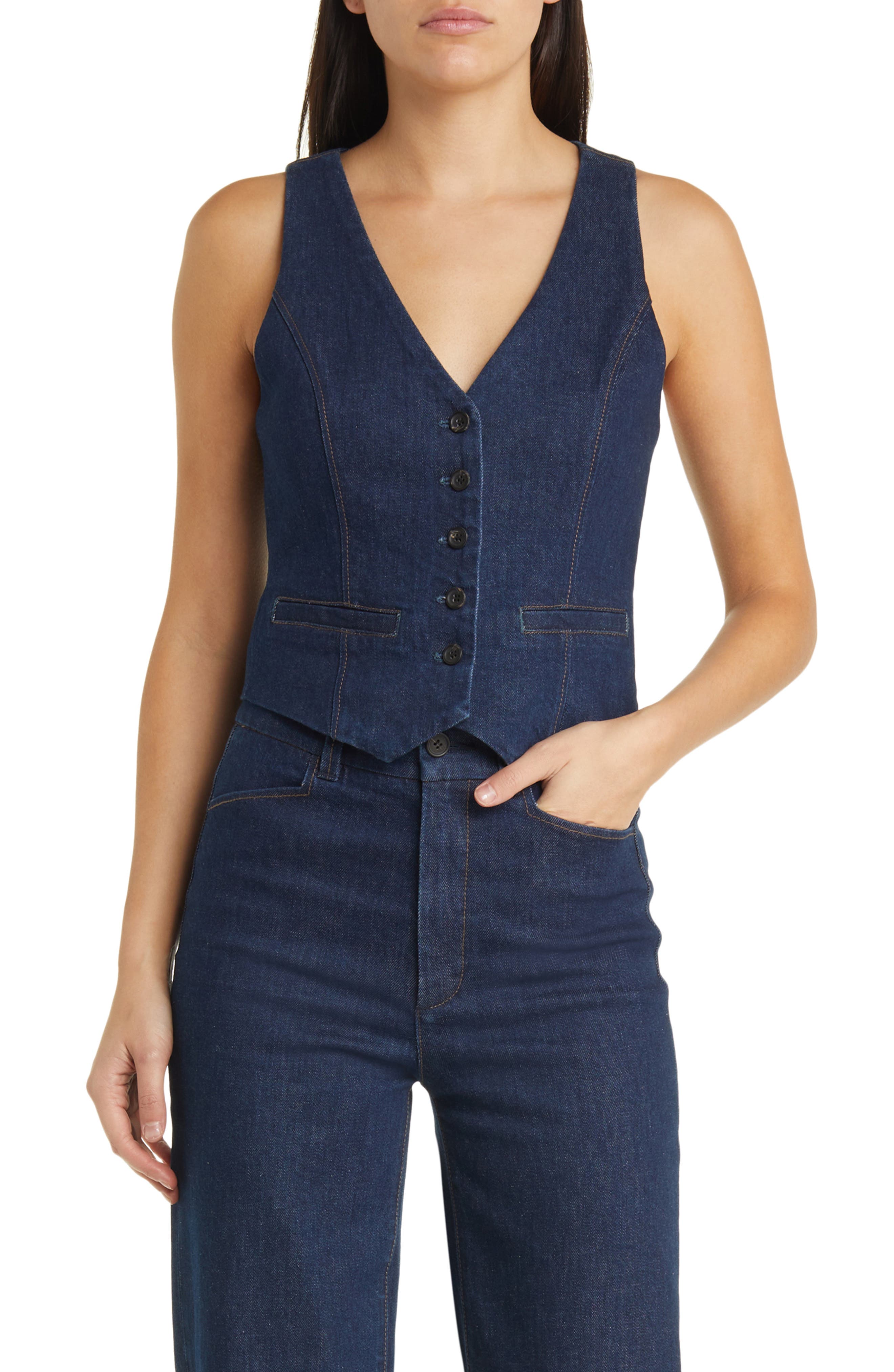 PAIGE Antonella Denim Vest | Nordstromrack
