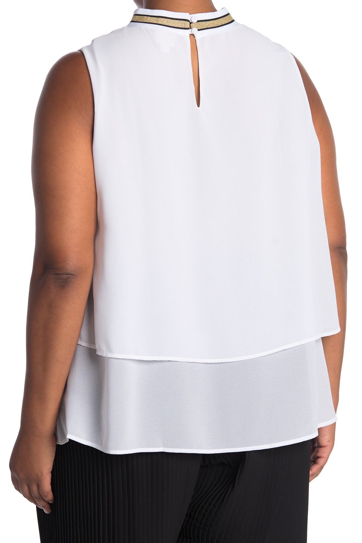 Pleione Mock Neck Sleeveless Layered Top | Nordstromrack