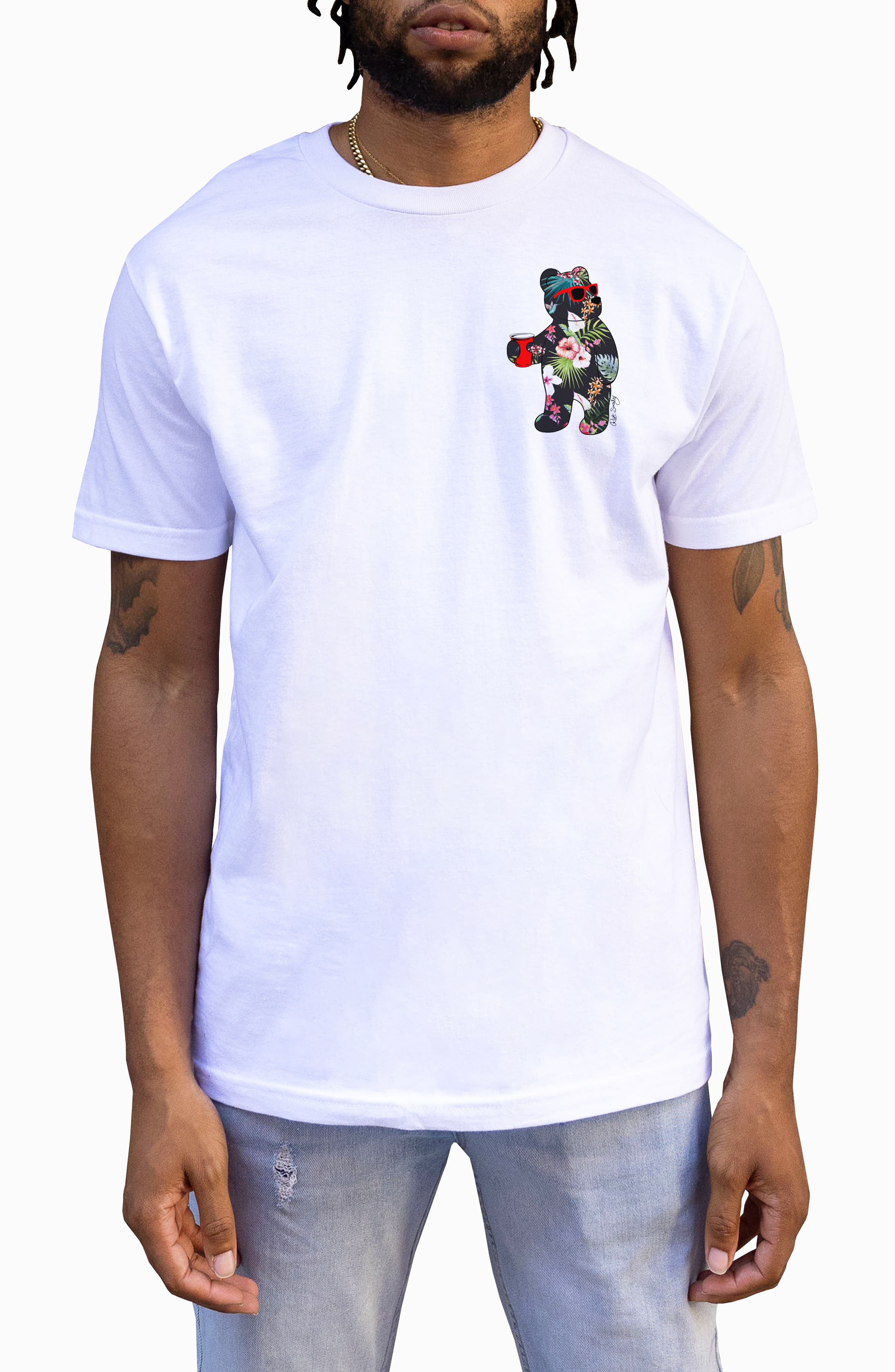 RIOT SOCIETY Floral Bear Graphic Print T-Shirt | Nordstromrack