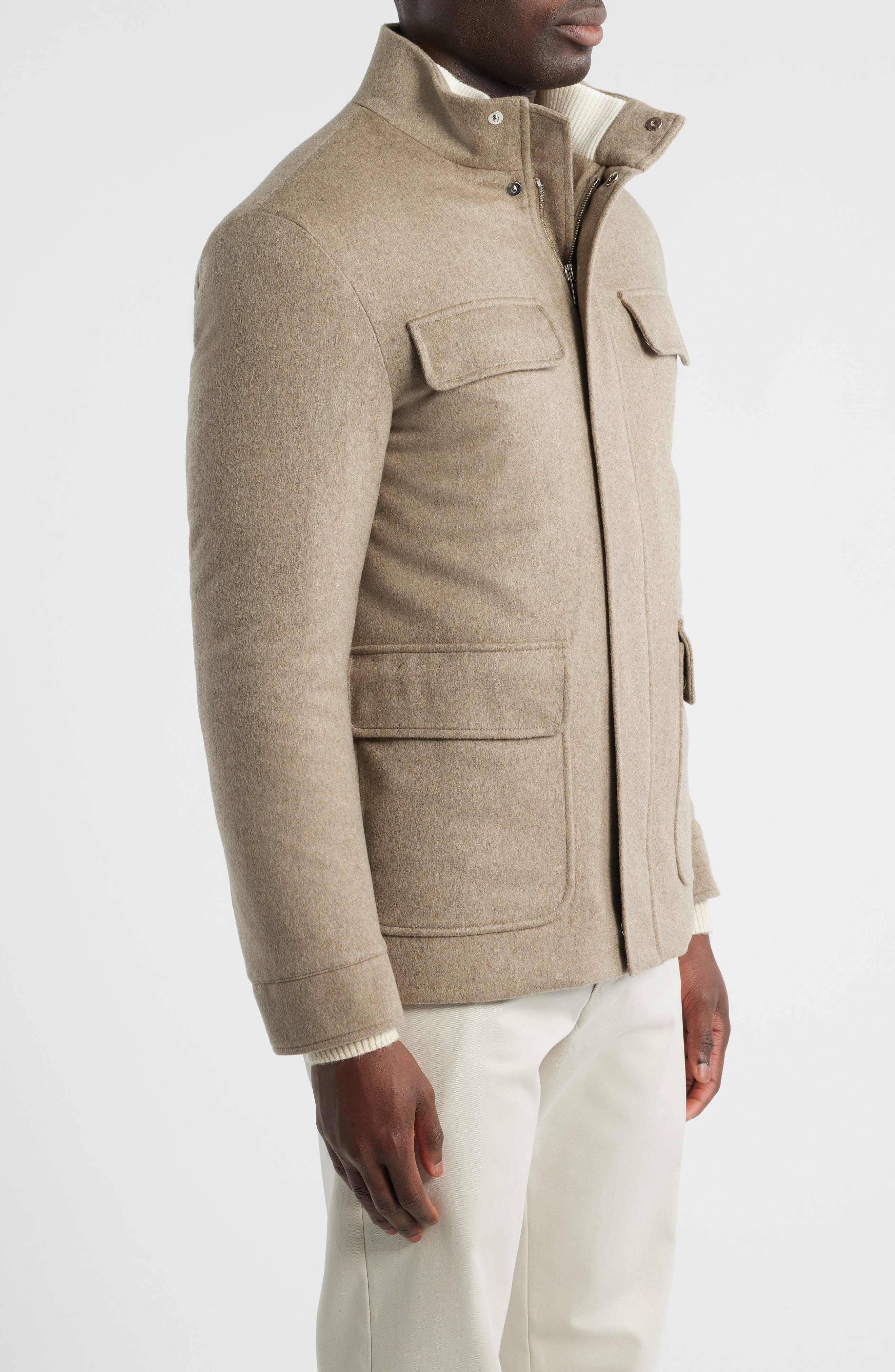 Aurélien Water Resistant Wool & Cashmere Field Jacket | Nordstromrack